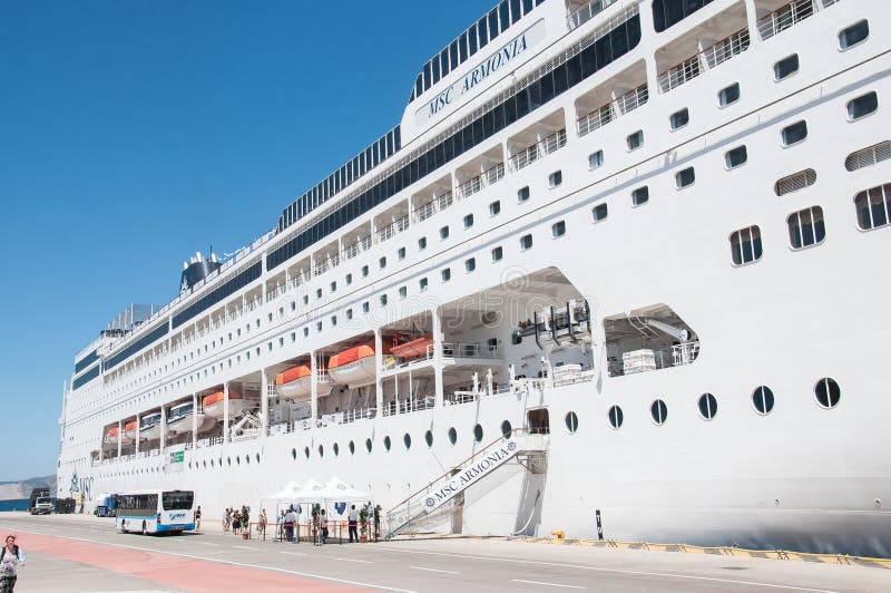 MSC Armonia Cruise Ship in Piraeus Editorial Photography - Image of ...