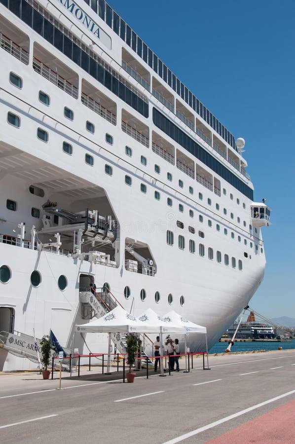 MSC Armonia in Piraeus editorial stock photo. Image of liner - 43930428