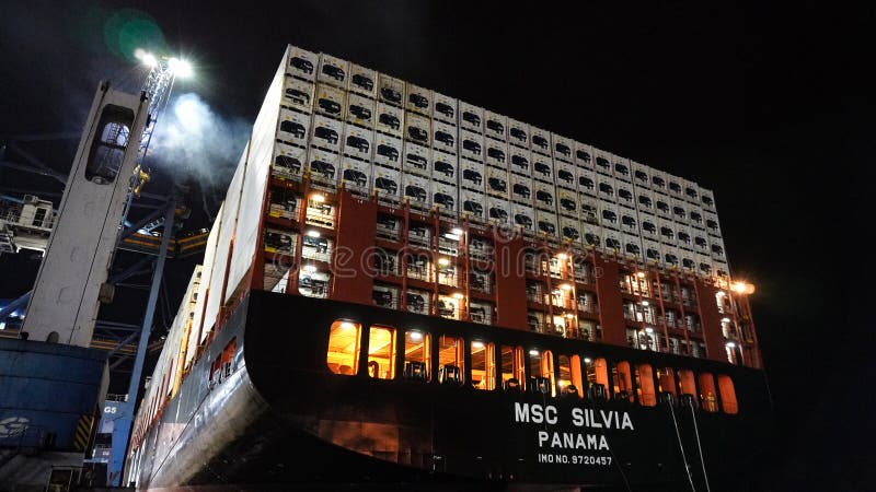 MSC Ship in the Port in Guayaquil Ecuador Editorial Stock Image - Image ...