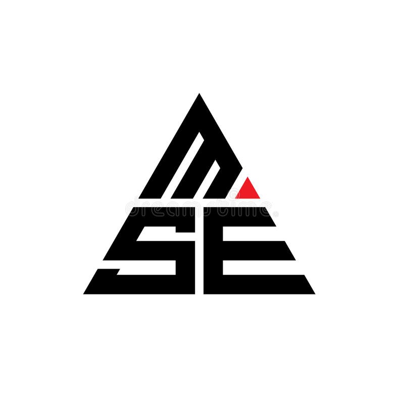 MSE Triangle Letter Logo Design with Triangle Shape. MSE Triangle Logo ...