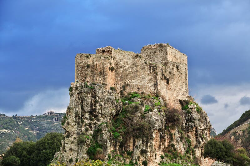 Mseilha Fort in Batroun, Lebanon Stock Photo - Image of monument ...