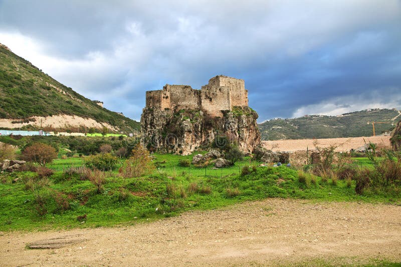 Mseilha Fort in Batroun, Lebanon Stock Image - Image of blue, exterior ...