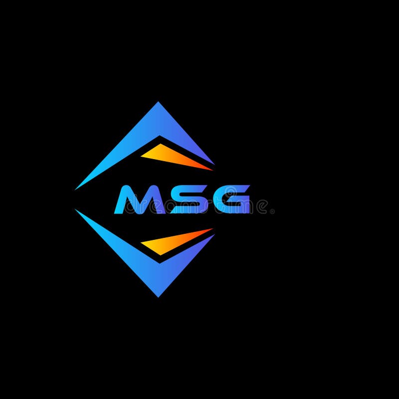 MSG Abstract Technology Logo Design on Black Background. MSG Creative ...