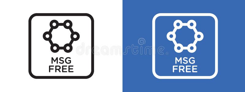 Msg Free Logo Sign Set Vector Outline Stock Vector - Illustration of ...