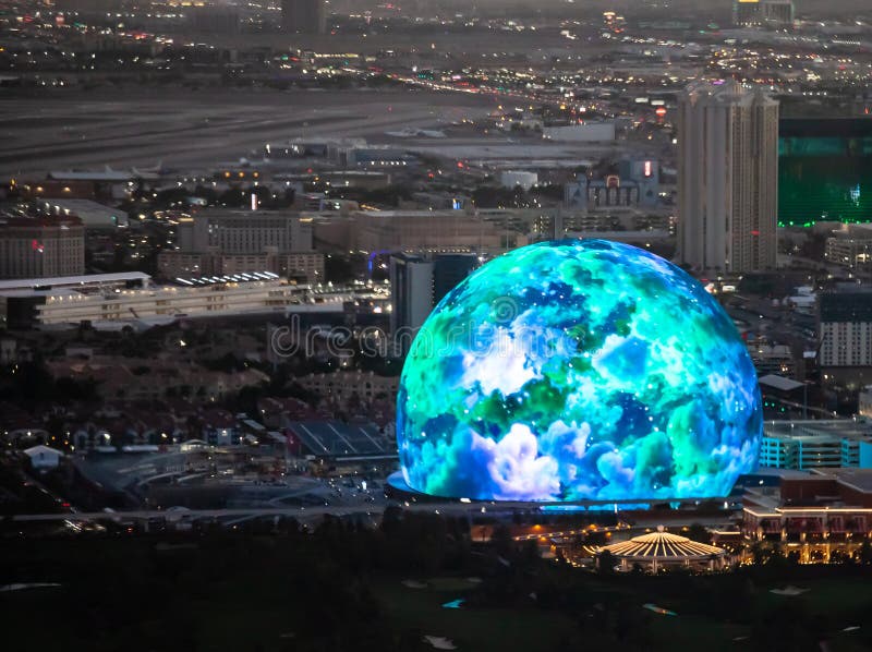 Las Vegas Sphere Ball Msg Stock Photos - Free & Royalty-Free Stock ...