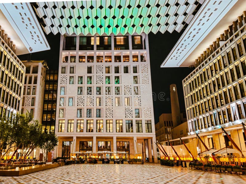 MSHEIREB DOWNTOWN, DOHA stock image. Image of public - 381735739