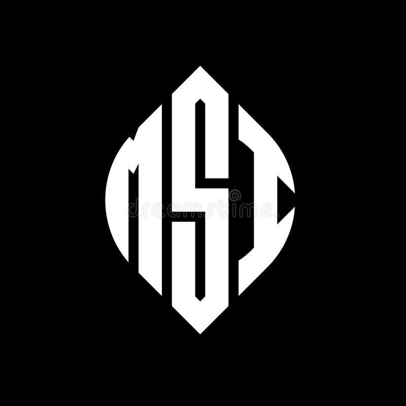 MSI Circle Letter Logo Design with Circle and Ellipse Shape. MSI ...