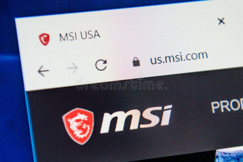 Msi.com Web Site. Selective Focus. Editorial Image - Image of internet ...