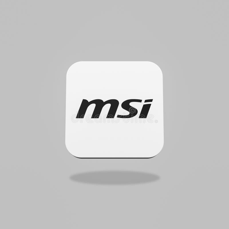 MSI Computers App Icon on Flat Gray Background Editorial Photo ...