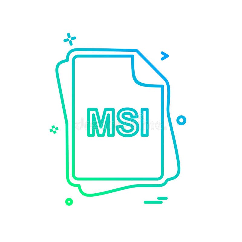 MSI File Type Icon Design Vector Editorial Photography - Illustration ...