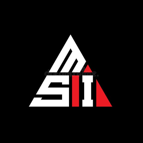 MSI Triangle Letter Logo Design with Triangle Shape. MSI Triangle Logo ...