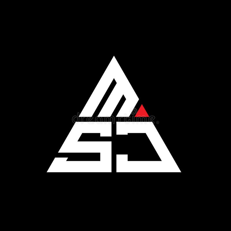 MSJ Triangle Letter Logo Design with Triangle Shape. MSJ Triangle Logo ...
