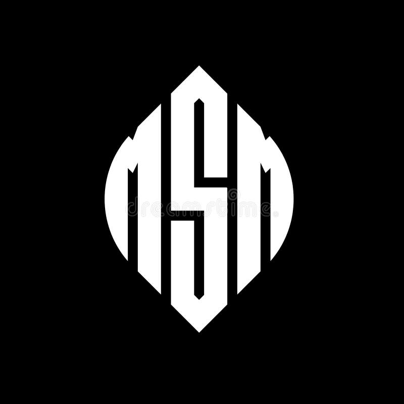 MSM Circle Letter Logo Design with Circle and Ellipse Shape. MSM ...