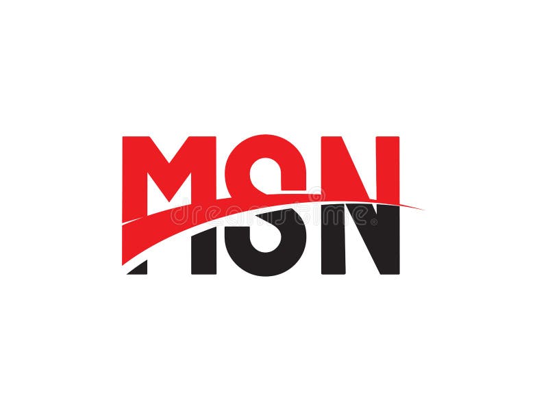 MSN Letter Initial Logo Design Vector Illustration Stock Vector ...