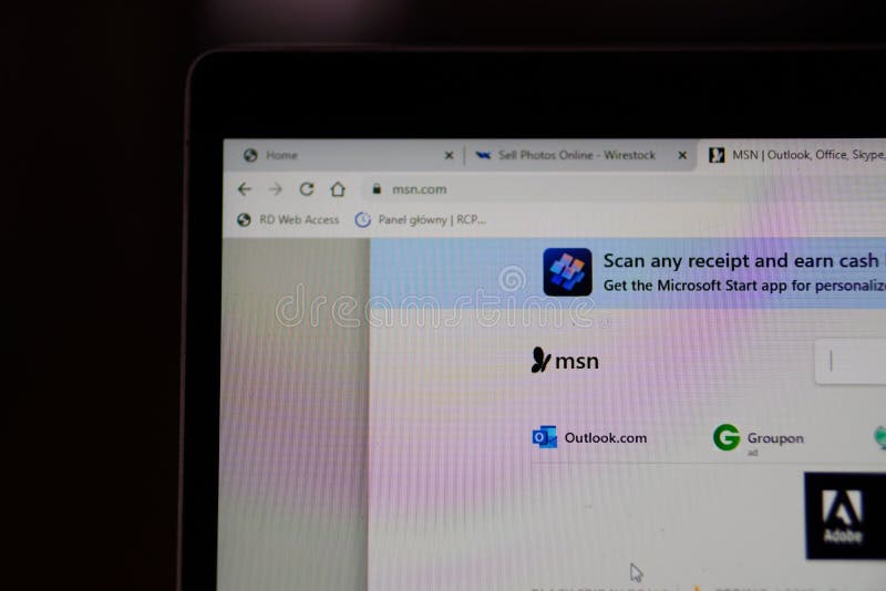 MSN Logo on an Opened Laptop LCD Screen. Editorial Photo - Image of ...