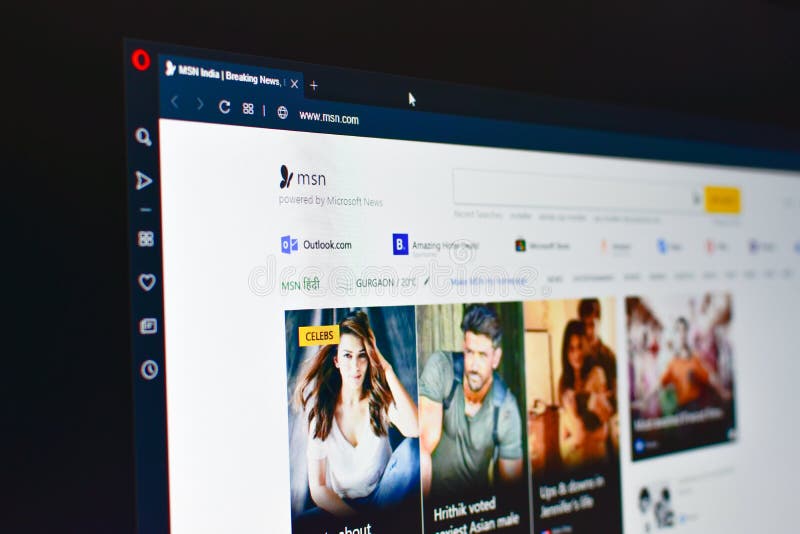 MSN Website on Computer Screen Editorial Photography - Image of ...