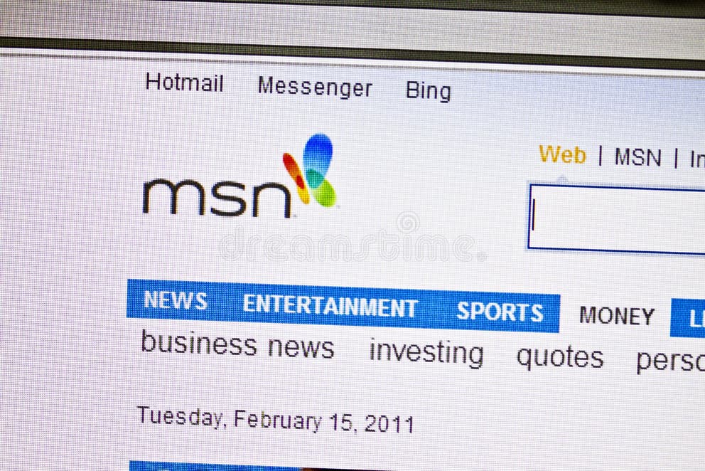 MSN website editorial stock image. Image of learning - 18374954