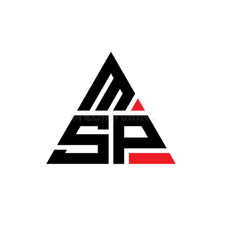 MSP Triangle Letter Logo Design with Triangle Shape. MSP Triangle Logo ...