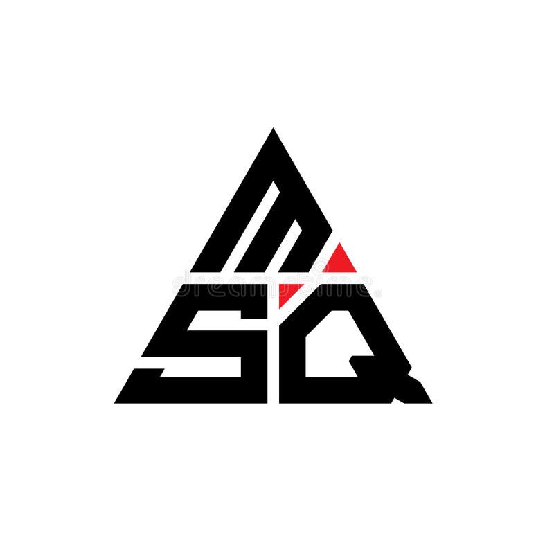 MSQ Triangle Letter Logo Design with Triangle Shape. MSQ Triangle Logo ...