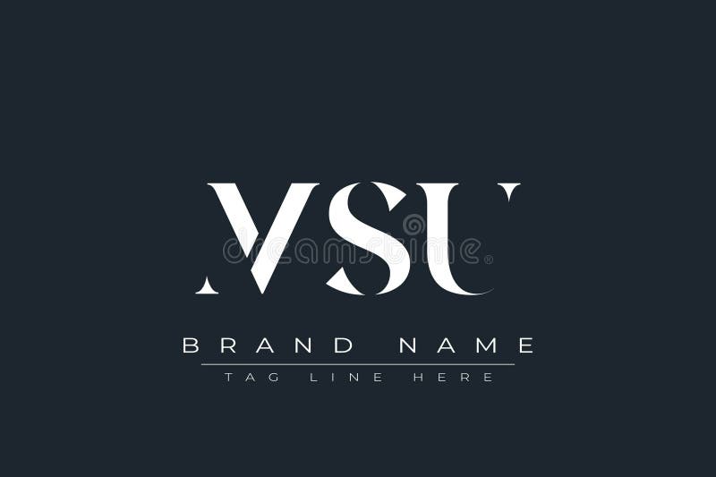MSU Abstract Letter Logo Design Stock Vector - Illustration of emblem ...