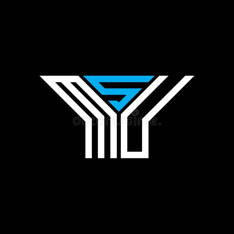 MSU Letter Logo Creative Design with Vector Graphic, MSU Simple and ...