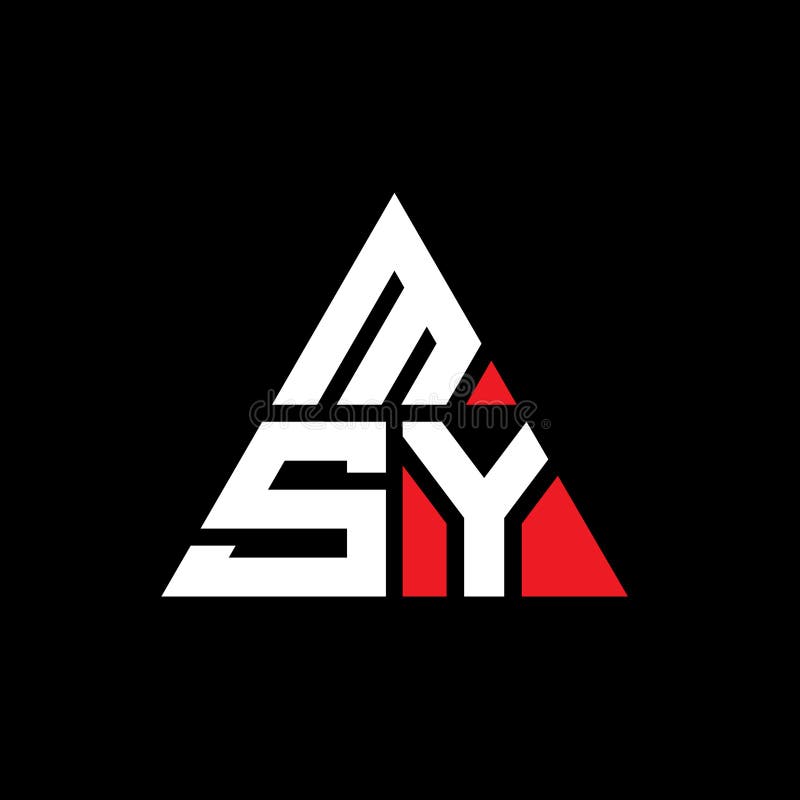 MSY Triangle Letter Logo Design with Triangle Shape. MSY Triangle Logo ...