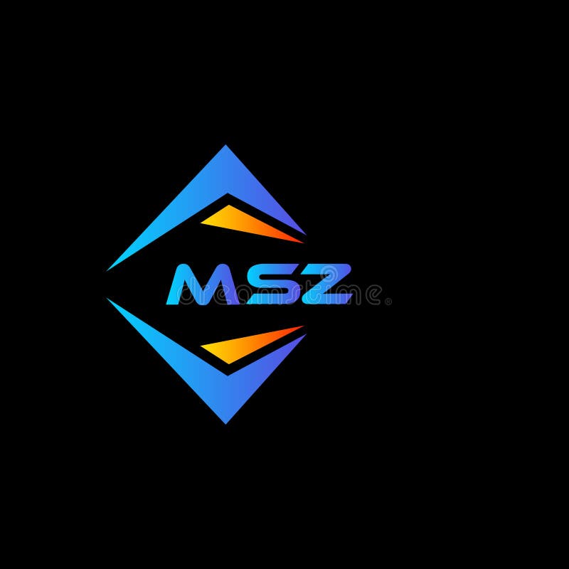 MSZ Abstract Technology Logo Design on Black Background. MSZ Creative ...