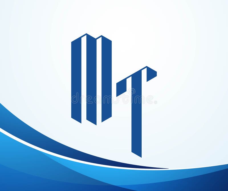 MT Alphabet Letter Logo Design Template Elements Stock Vector ...