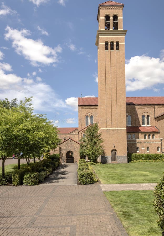 Mt. Angel Abbey and Grounds Oregon. Stock Photo - Image of flora ...