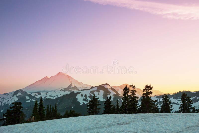 Mt Baker Area stock image. Image of baker, summer, reflection - 119932333