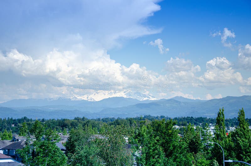 Mt. Baker Visible from Abbotsford, BC, Canada Stock Photo - Image of ...