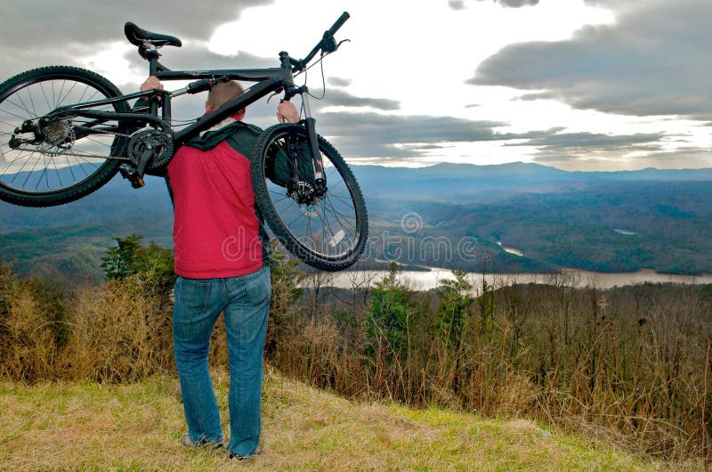 Mt biking with a view stock photo. Image of downhill - 12797292