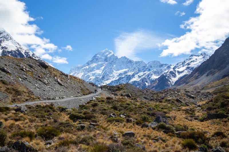Mt Cook National Park, Tourist Walkway Stock Photo - Image of zealand ...