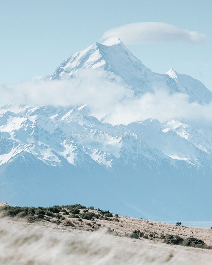 Mt Cook New Zealand in Winter Stock Photo - Image of mountains, winter ...