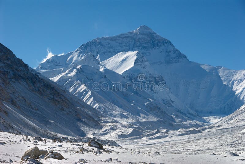North face Mount Everest stock image. Image of qomolangma - 25763363