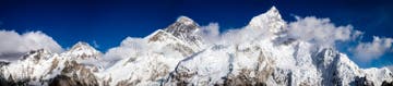 Mt. Everest, Changtse, Nuptse Stock Photo - Image of himalaya, clear ...