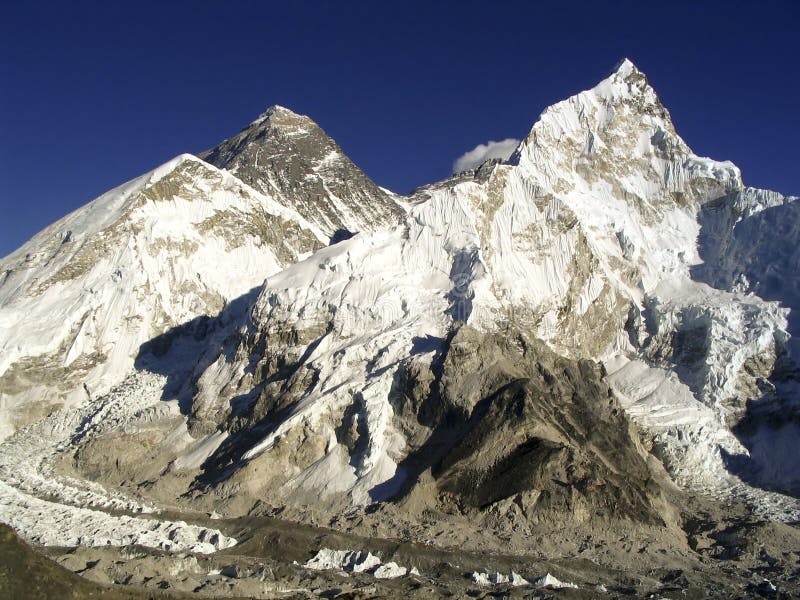 MT Everest en Nuptse stock foto. Image of hoog, toneel - 15055246
