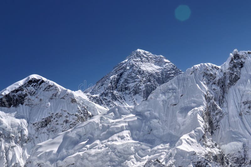 Mt Everest West Ridge stock image. Image of khumbutse - 2094877