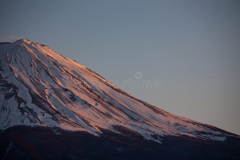 Mt Fuji, the Highest Mountain in Japan, during a Sunset in Early Spring ...