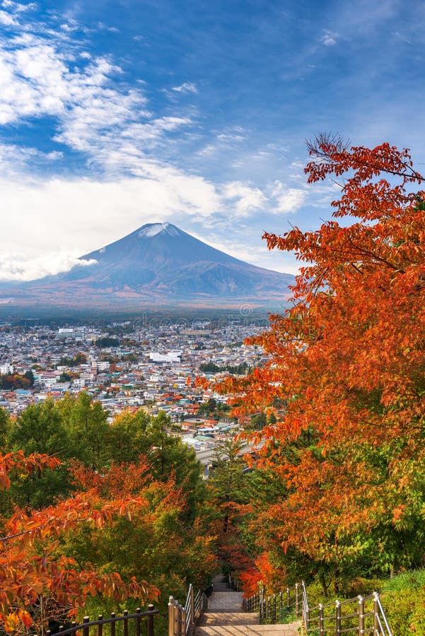 Mt. Fuji, Japan in the Fall Season Stock Image - Image of attraction ...