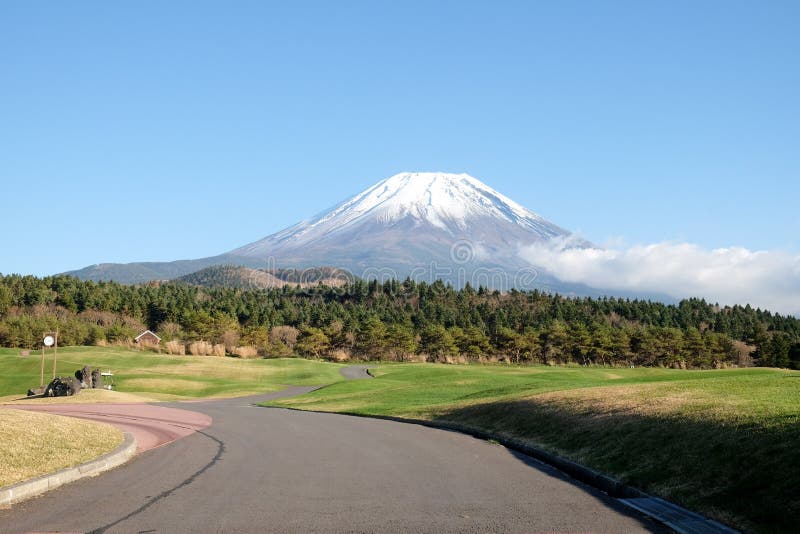 Mt Fuji view in autumn stock image. Image of landscape - 158572741