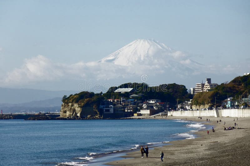 Mt.Fuji, View from the Coast Editorial Photography - Image of scenery ...