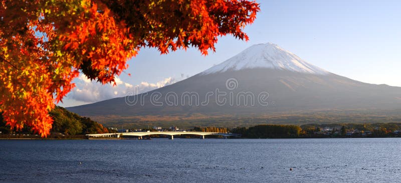 Mt. Fujiin Autumn stock image. Image of landscape, season - 32631183