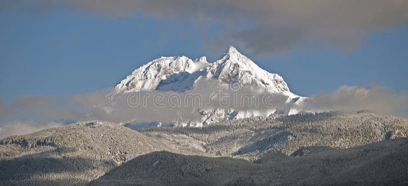 Mt. Garibaldi with Diamond Peak Stock Image - Image of mountains ...