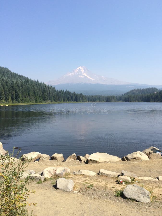 Mt. Hood stock image. Image of blue, beautiful, mountian - 60740379