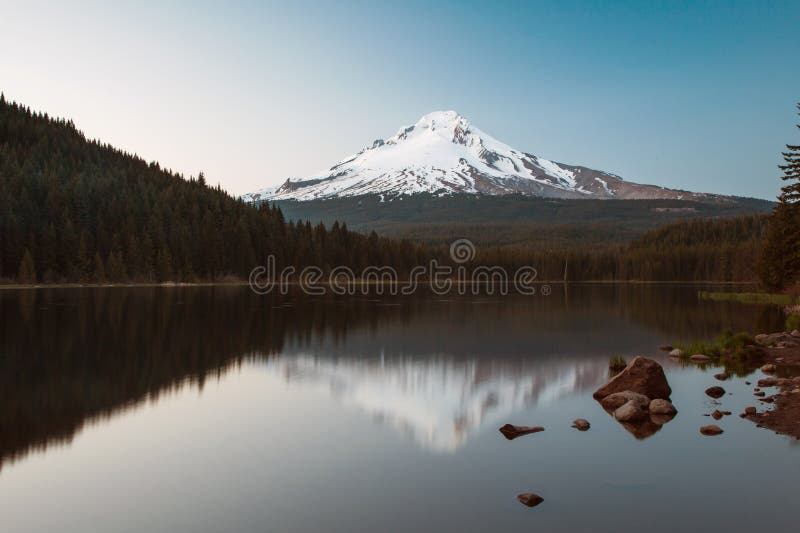 Mt. Hood reflection stock photo. Image of slope, isolation - 2552186