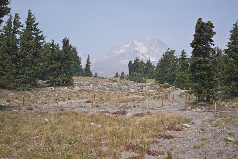 Mt. Hood Under Heavy Fire Smoke. Stock Image - Image of oregon, posts ...