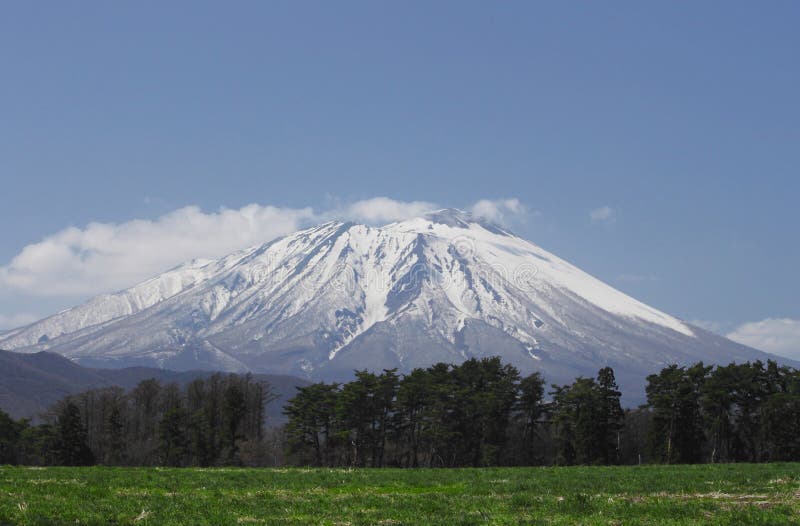 Mt.Iwate and blue sky stock photo. Image of sunny, nature - 23803686