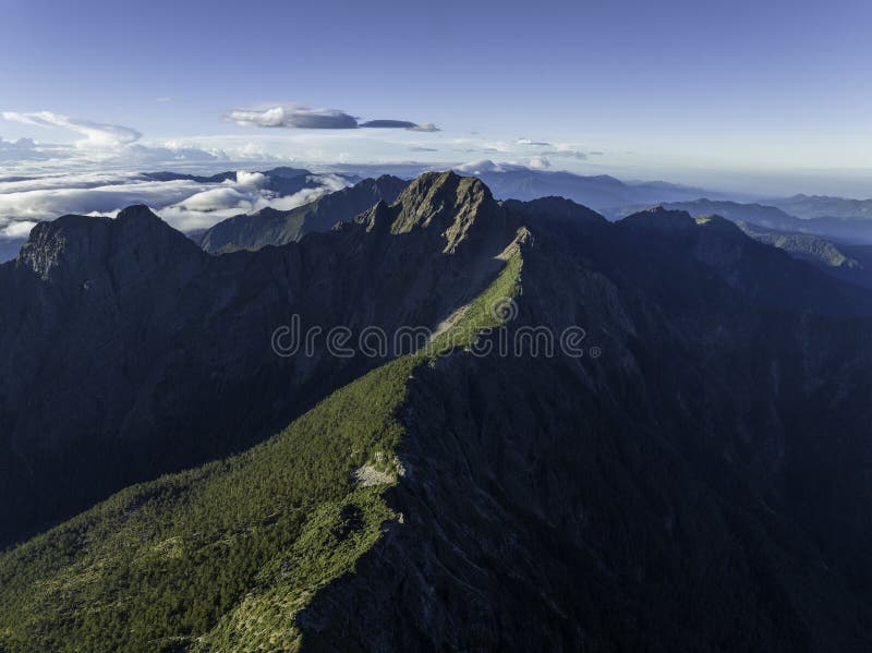 Mt Jade Main Peak stock image. Image of valley, ridge - 259668321