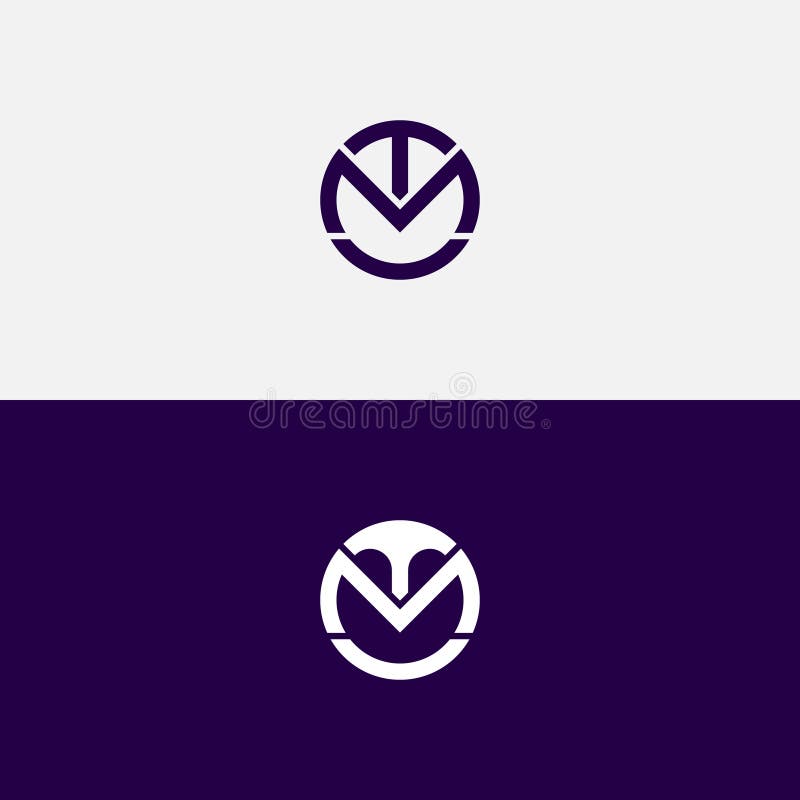 MT Logo Design Template Vector Graphic Branding Element. Stock Vector ...